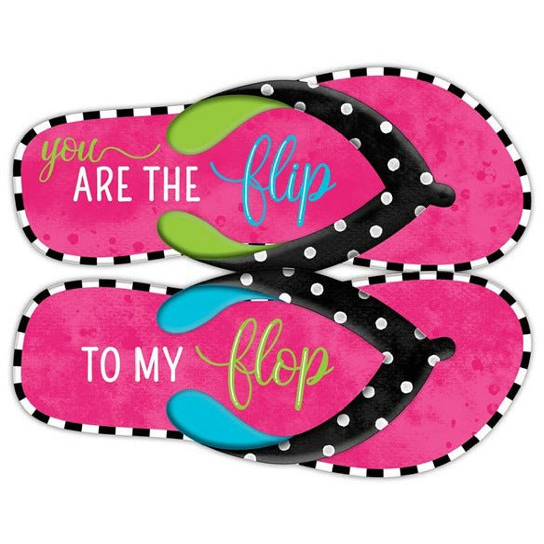 13in Metal Emossed Flip Flops: Flip to My Flop - Etsy
