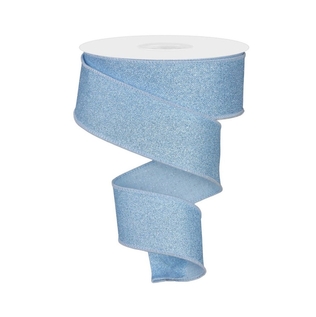 1.5in Fine Glitter on Royal Ribbon: Pale Blue 10 Yards - Etsy