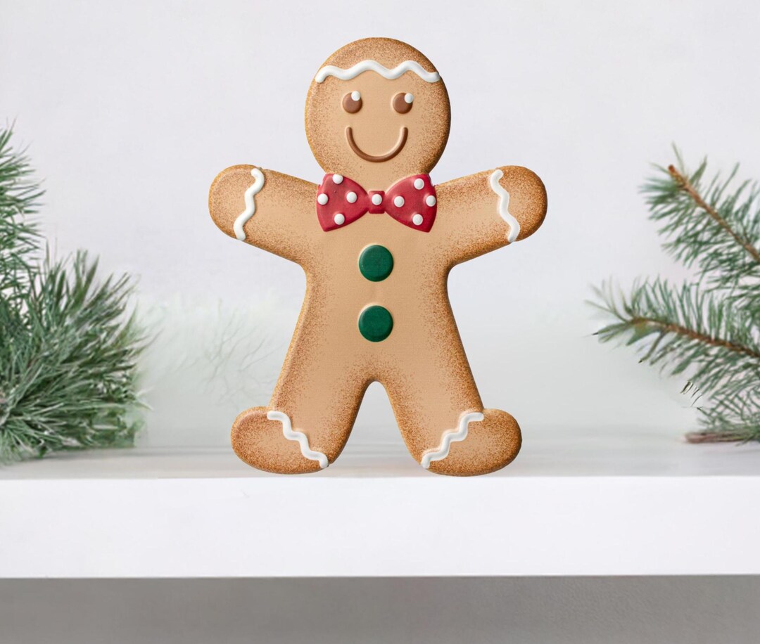 13in Metal Embossed Gingerbread: Boy (red) - Etsy