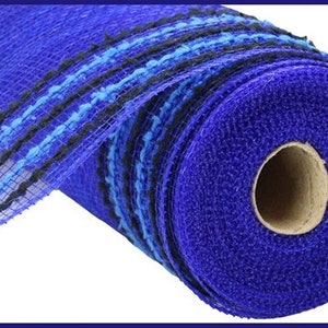 10.5in Drift Border Edge Mesh: Royal Blue/black 10 Yards - Etsy