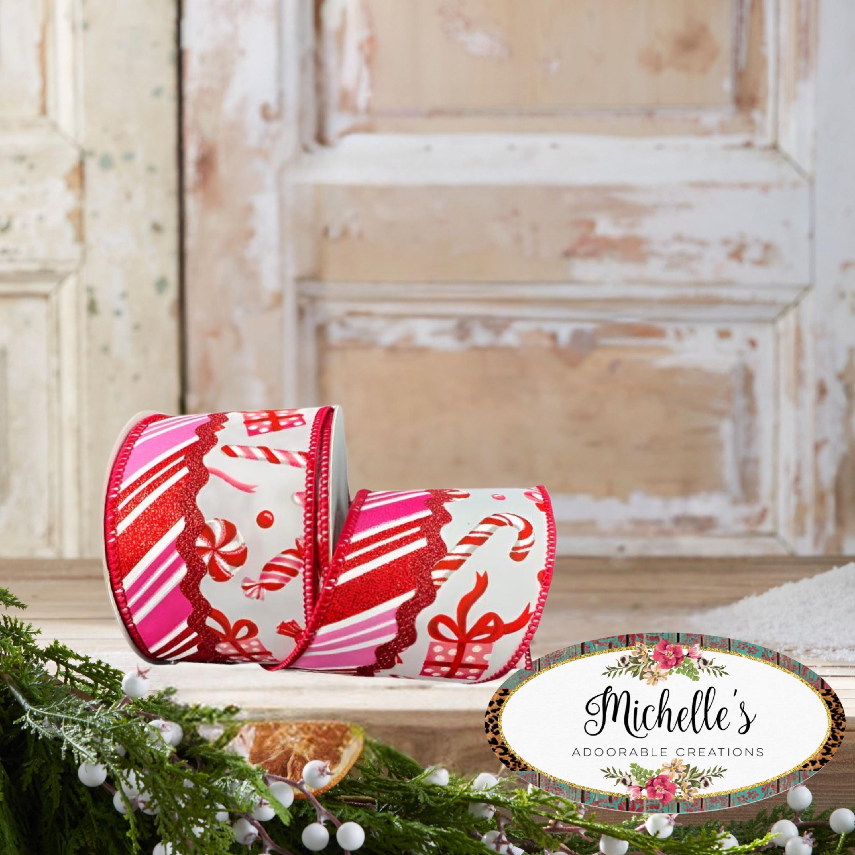 2.5in Glitter Loopy Ric Rac Ribbon: Red, Pink and White - Etsy