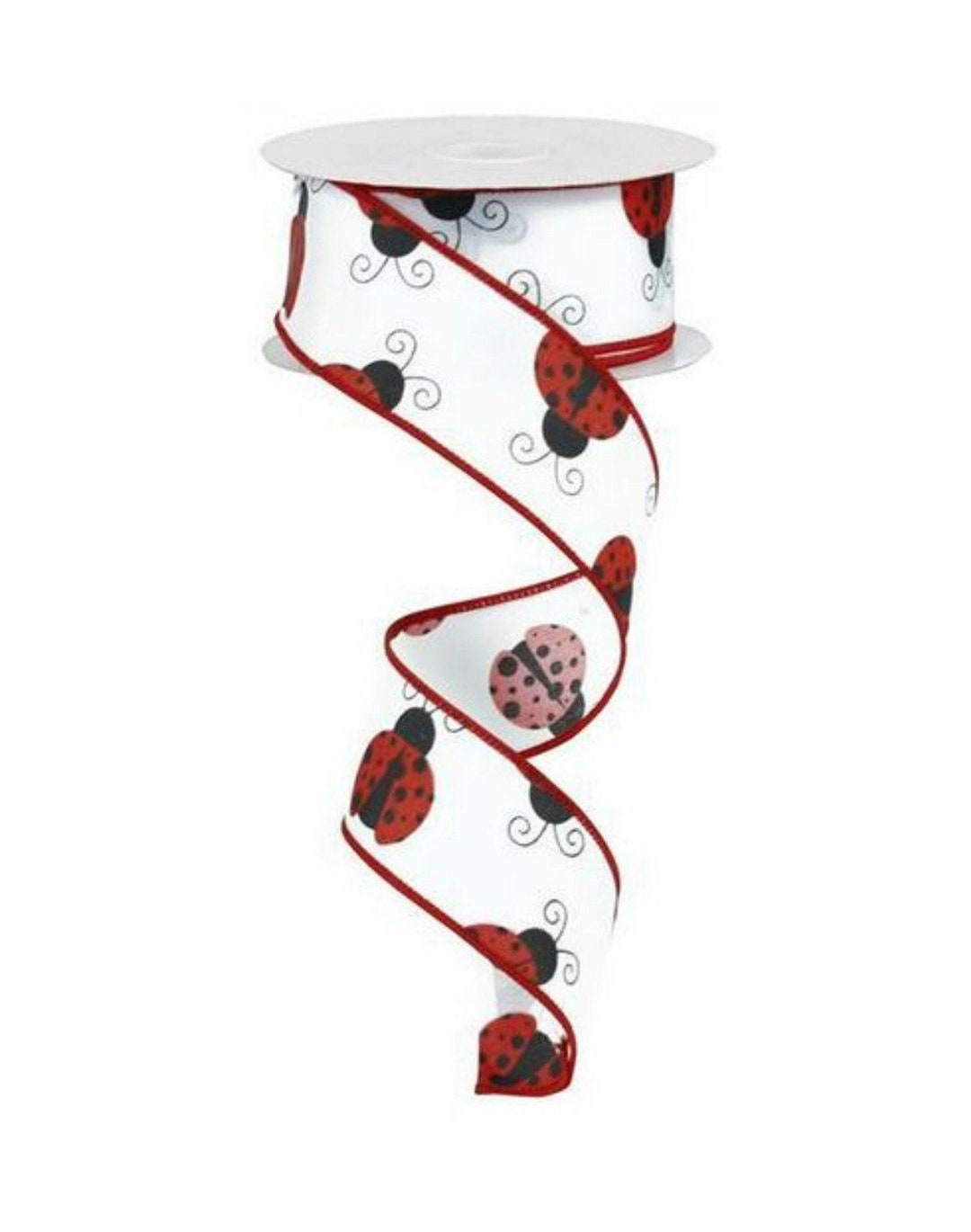 1.5in White Satin Ladybug Ribbon 10 Yards - Etsy