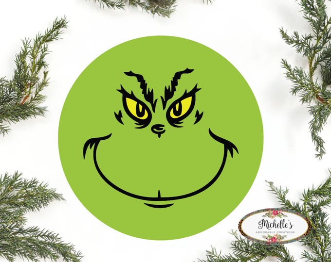 Green Monster Round Sign - Wreath Enhancement - Etsy