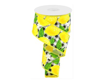 Lemon Ribbon With Blue Ribbon - Etsy