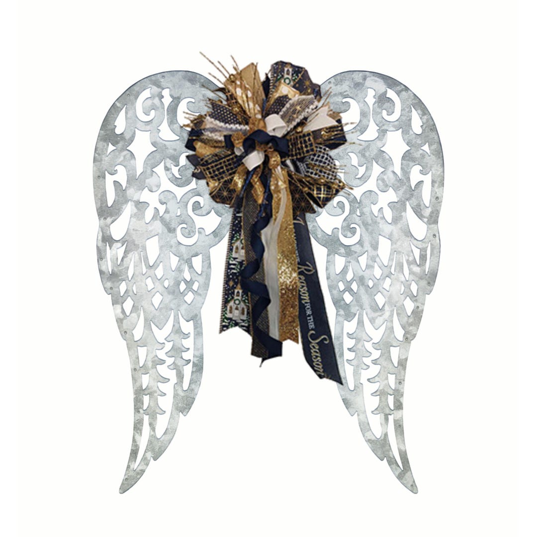 17in Metal Filigree Angel Wings: Acid Wash - Etsy