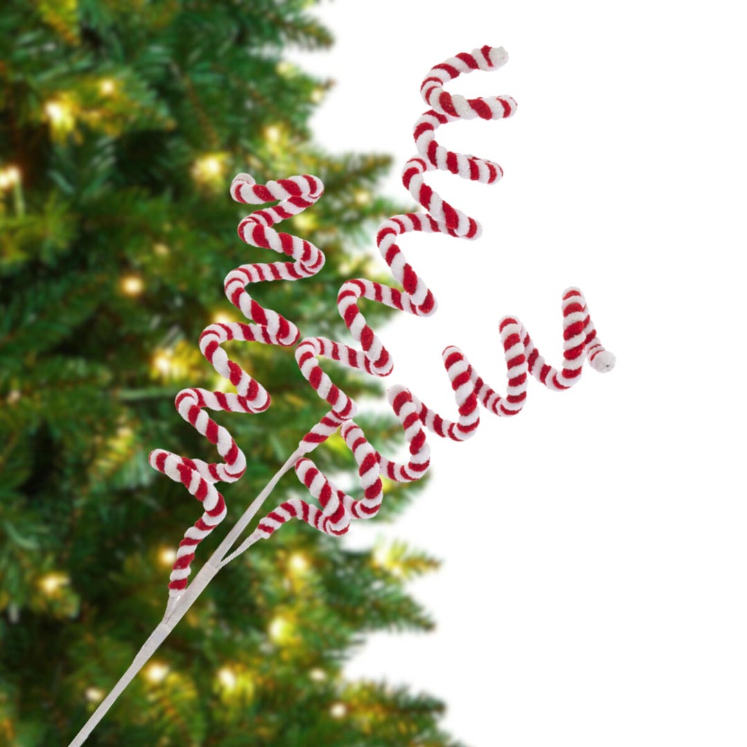 26in Red and White Candy Cane Swirl Pick - Etsy