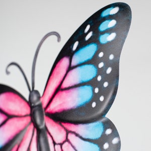12in Metal Embossed Butterfly: Pink Monarch - Etsy