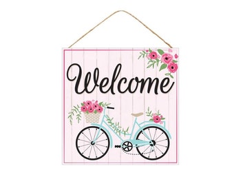 Bicycle Welcome Sign - Etsy