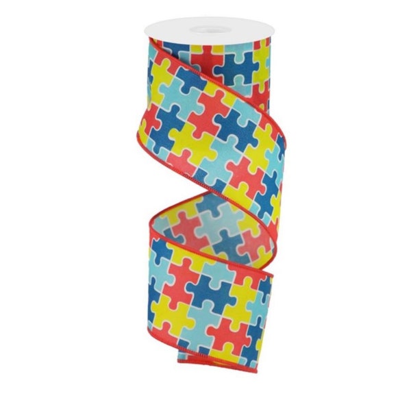 Autism Puzzle Ribbon - Etsy