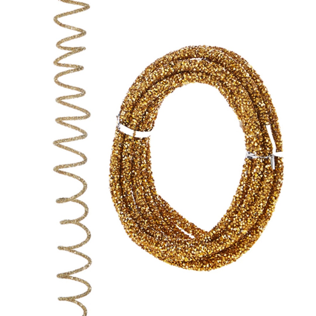 10ft Gold Glittered Rope Garland - Etsy