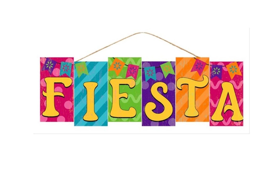 14 Wooden Sign: Fiesta Block Sign - Etsy