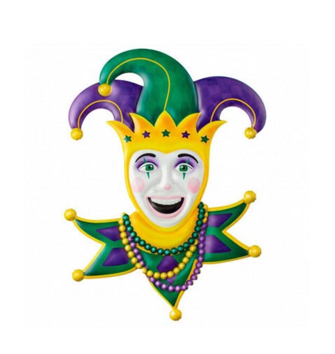 15in Metal Sign: Mardi Gras Jester Head - Etsy