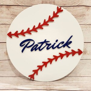 Large Personalized Wooden Baseball Sign - Etsy