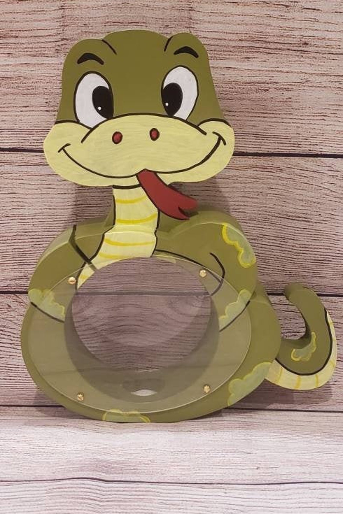 Wooden Handmade Painted Snake Piggy Bank - Etsy