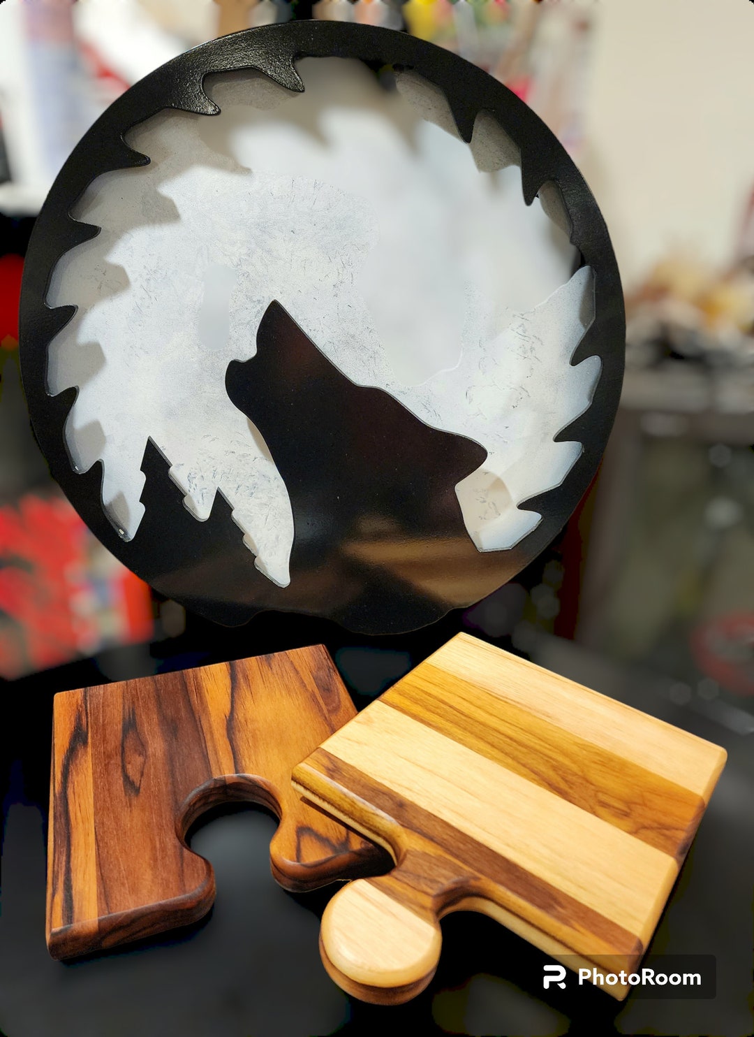 Interlocking Teak Wood Puzzle Piece Cutting Boards / Charcuterie Trays ...