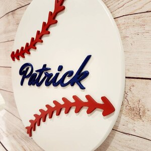 Large Personalized Wooden Baseball Sign - Etsy