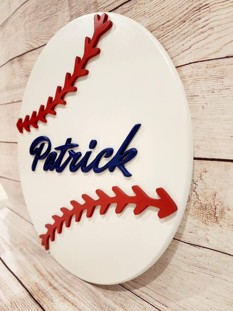 Large Personalized Wooden Baseball Sign - Etsy
