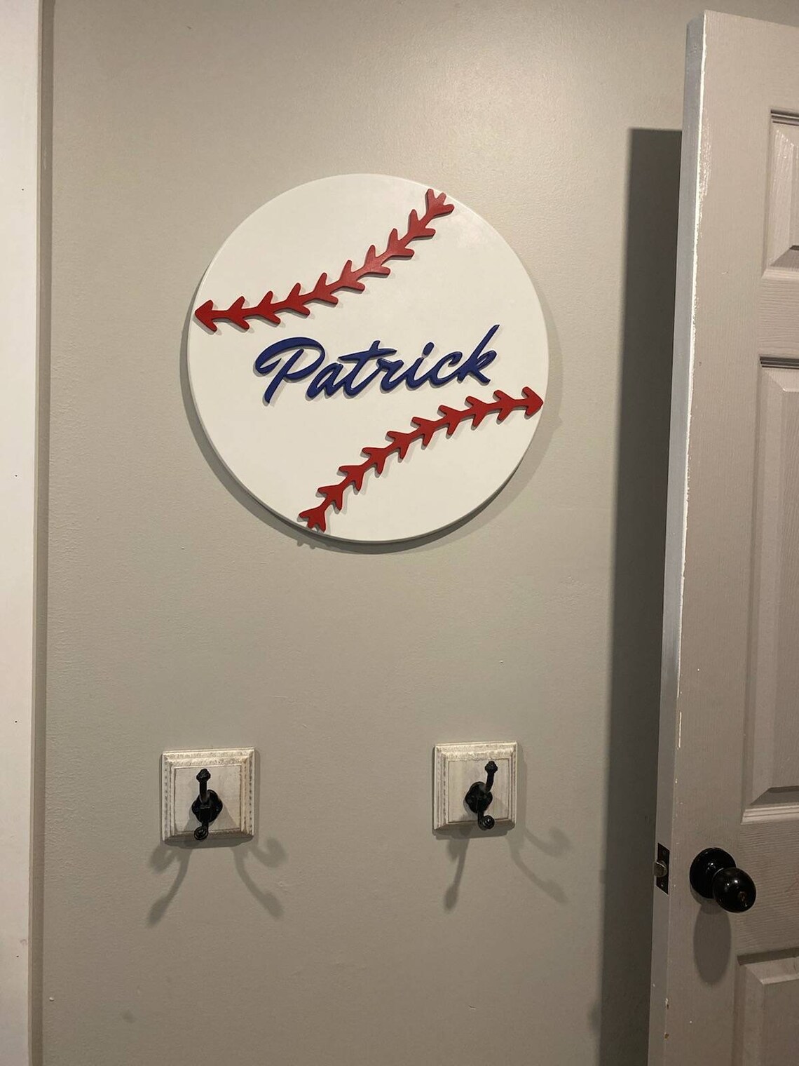 Large Personalized Wooden Baseball Sign - Etsy