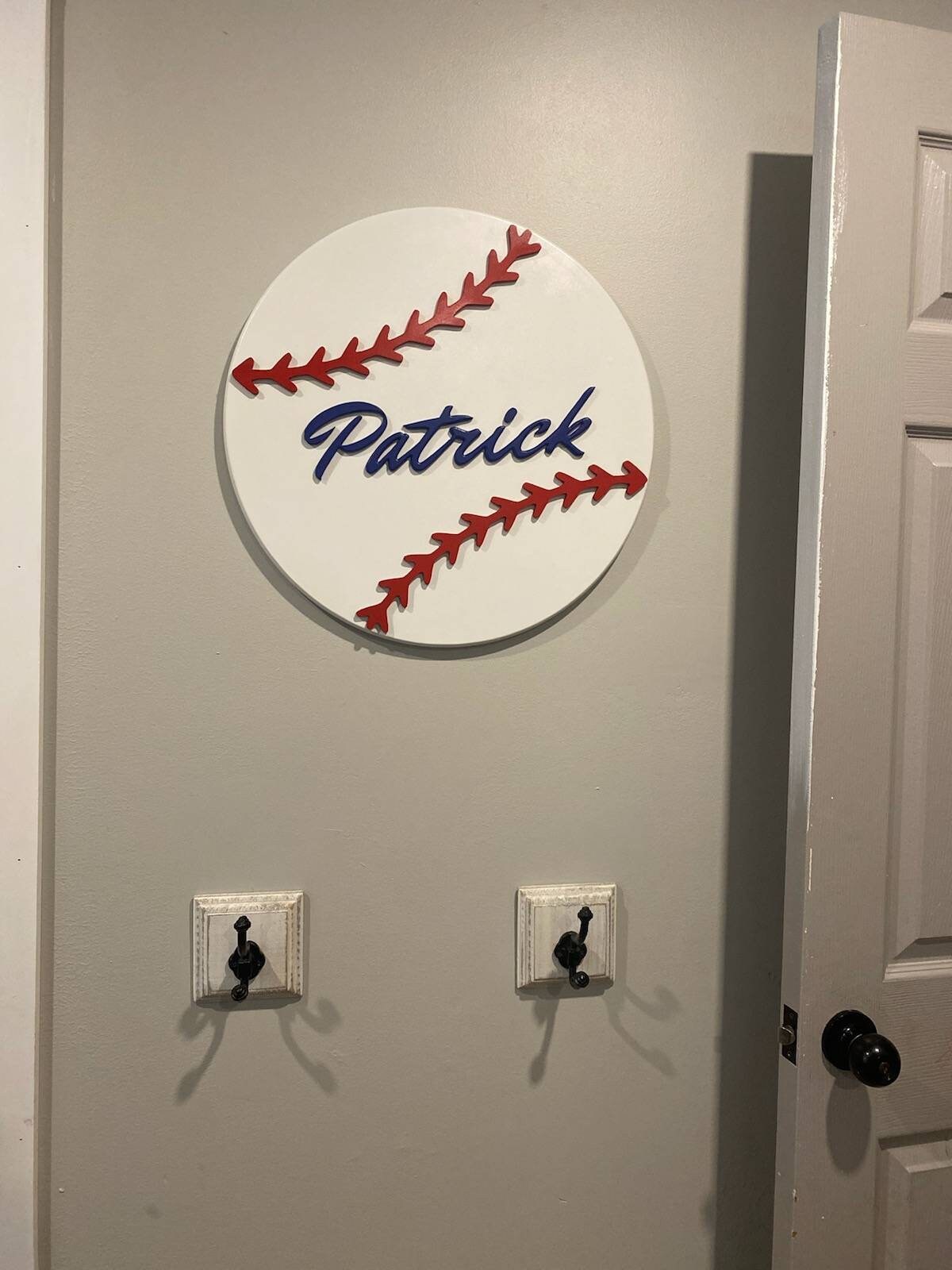 Large Personalized Wooden Baseball Sign - Etsy