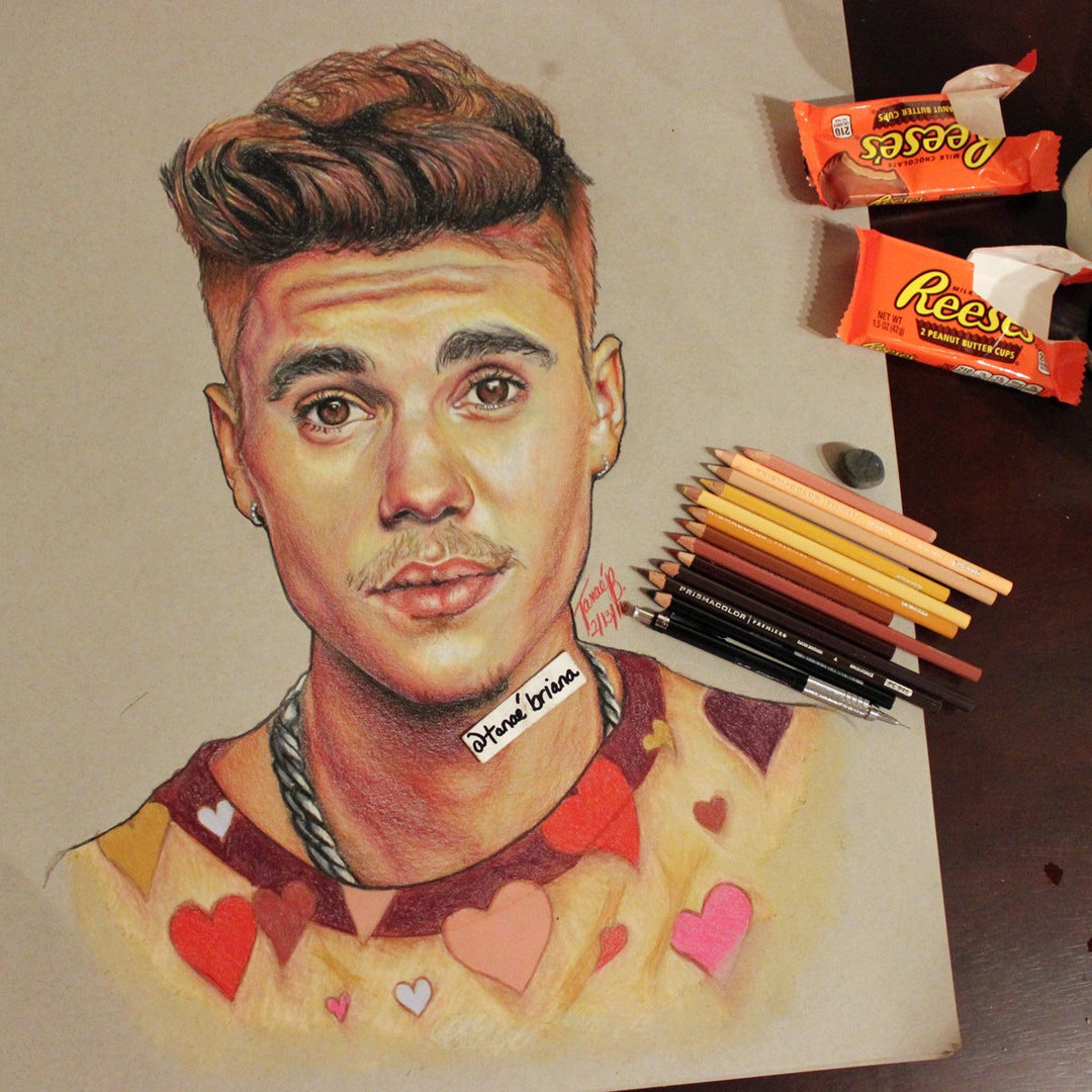 Justin Bieber Wall Art, Valentines Day Art Print, Justin Bieber ...