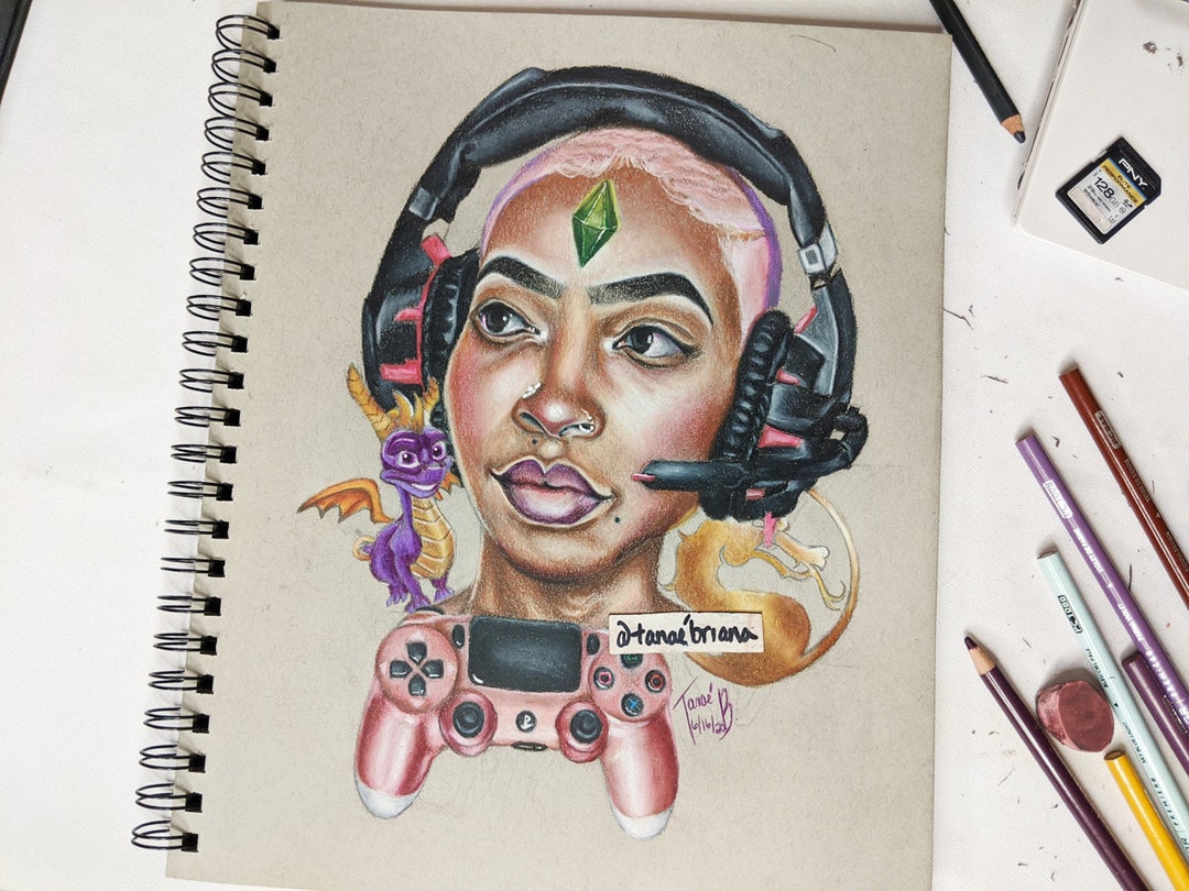 Game Room Wall Art, Gamer Girl Wall Art, E-girl Art, Gifts for Gamers ...