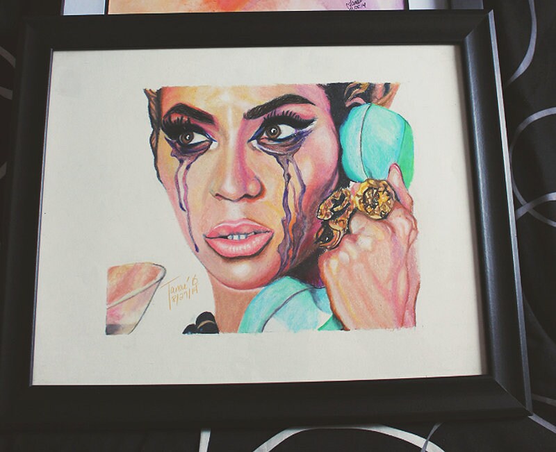 Valentines Day Wall Art, Beyonce Wall Art, Beyonce Art, Beyonce Drawing ...