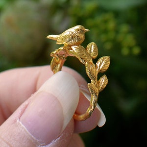 Handmade Silver/gold Plated Robin Ring - Etsy