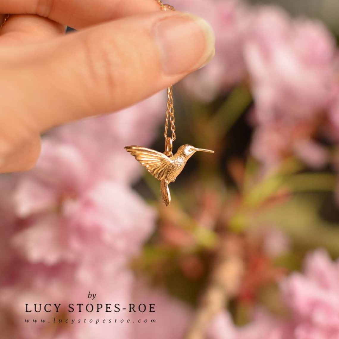 Handmade Gold-plated/silver/solid 9ct Gold Hummingbird Pendant | Etsy