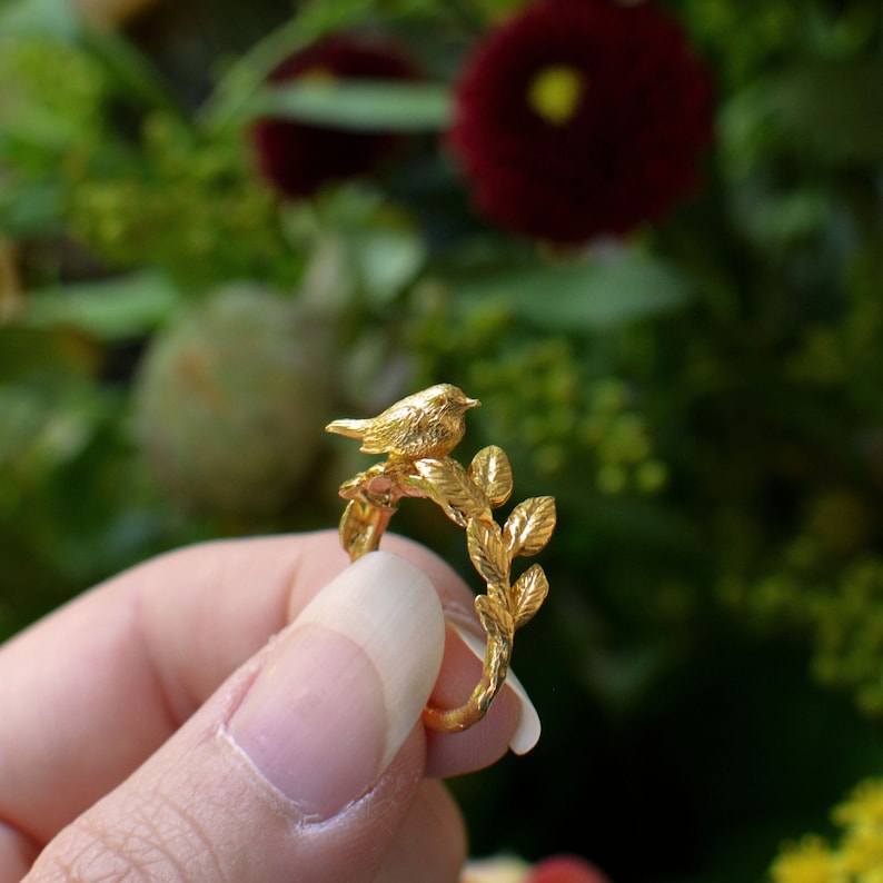Handmade Silver/gold Plated Robin Ring - Etsy