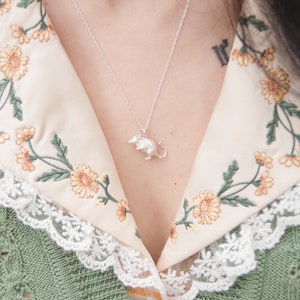 Handmade Gold/silver Mouse Pendant and Chain - Etsy