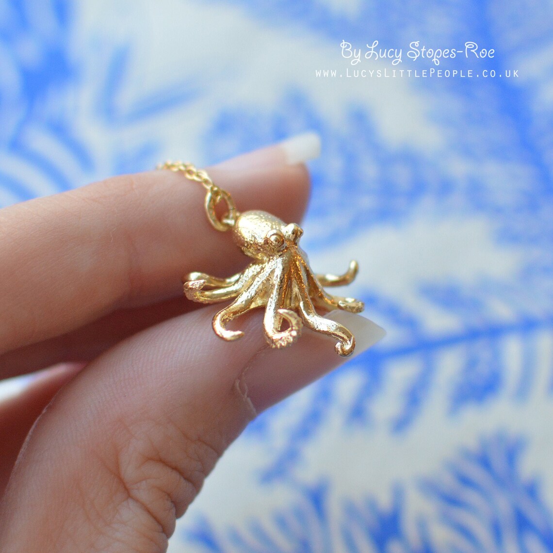 Handmade Gold-plated/silver/solid 9ct Gold Octopus Pendant and - Etsy UK