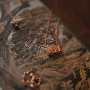 Handmade Silver/gold Book Necklace - Etsy