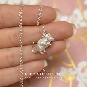 Handmade Gold/silver Mouse Pendant and Chain - Etsy