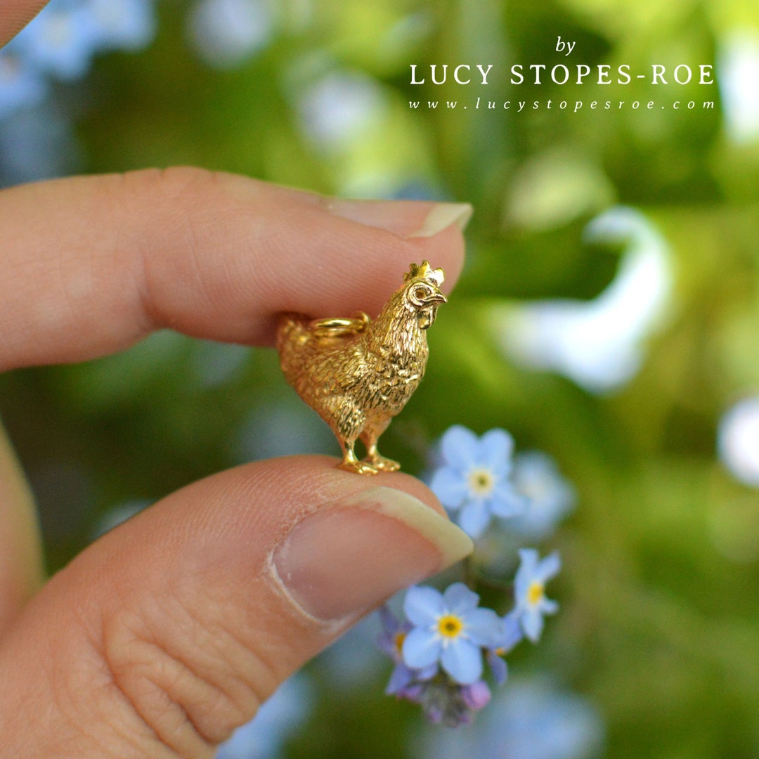 Chicken Pendant - Handmade in Gold/silver - Etsy