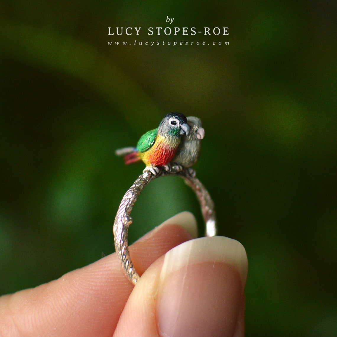 Handmade Silver/Gold Parrot ring | Etsy