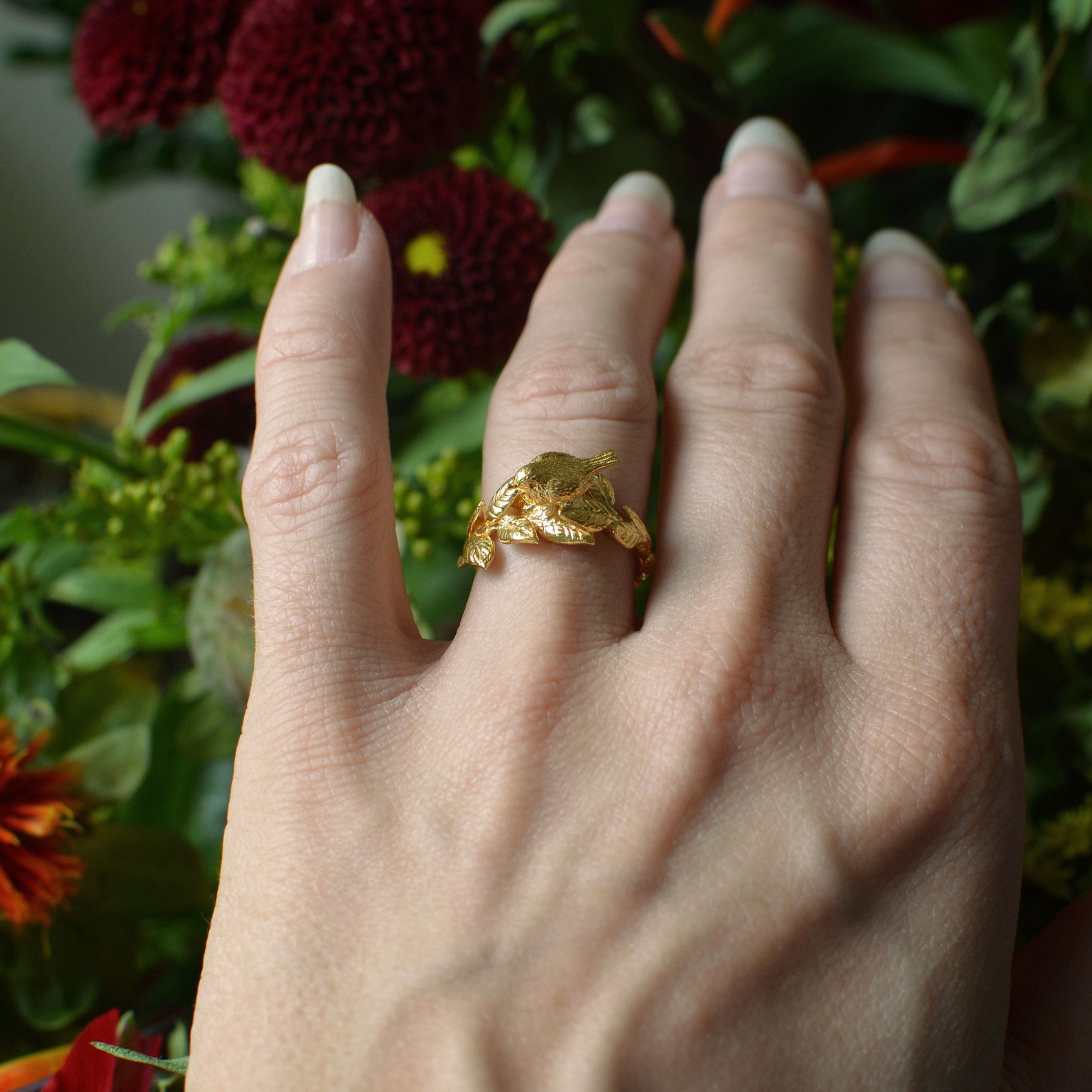 Handmade Silver/gold Plated Robin Ring - Etsy