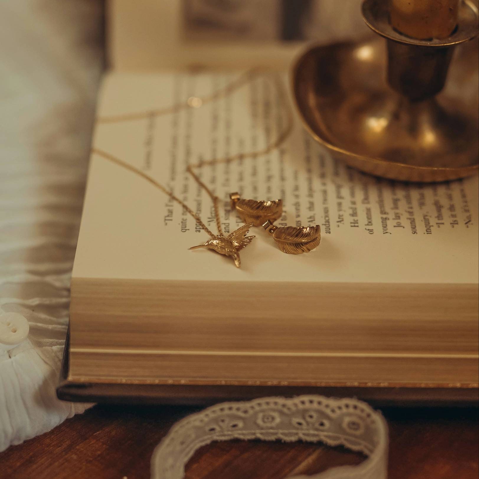 Handmade Gold-plated/silver/solid 9ct Gold Hummingbird Pendant - Etsy UK