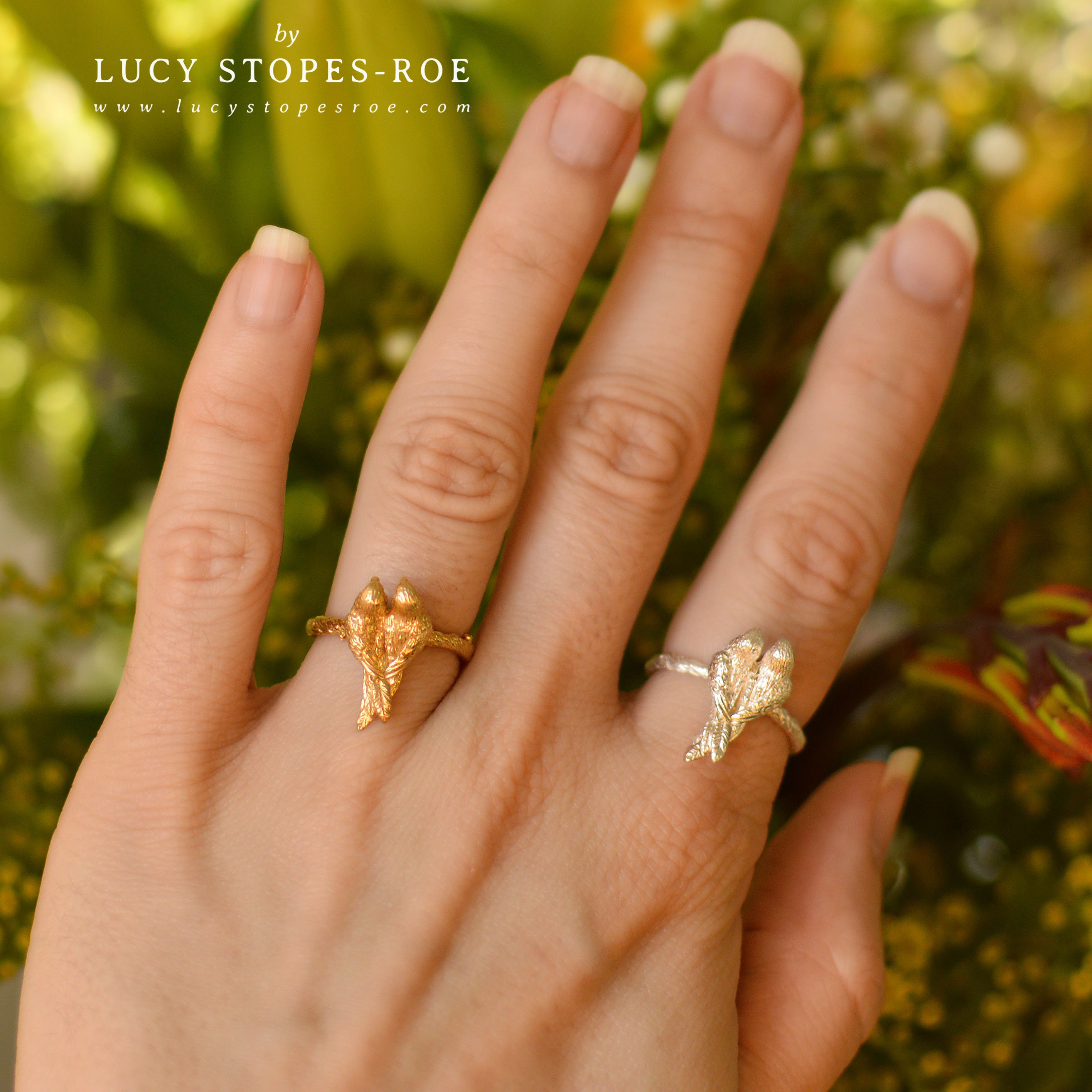 Handmade Silver/gold Parrot Ring - Etsy UK