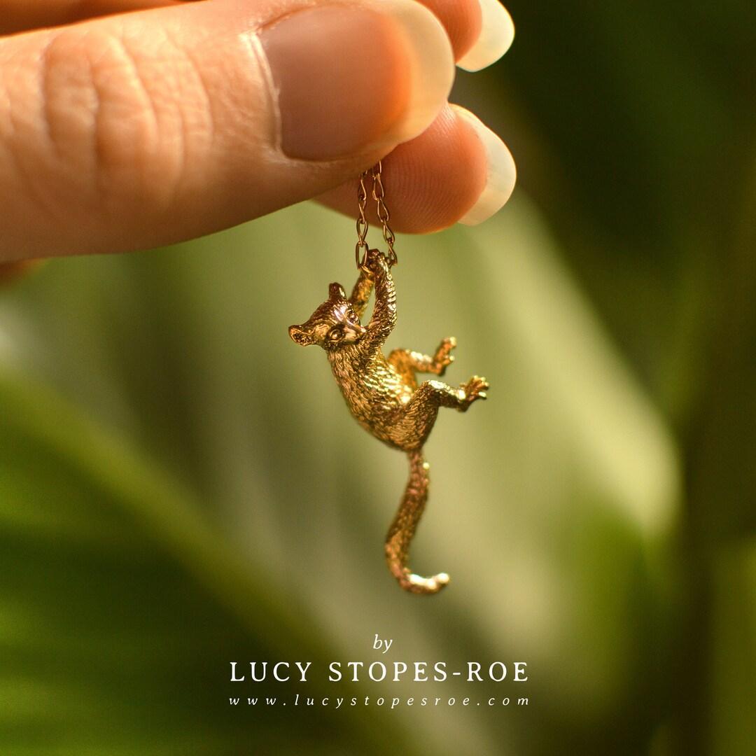 Handmade Gold/silver Lemur Pendant and Chain - Etsy