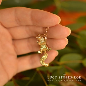 Handmade Gold/silver Squirrel Pendant and Chain - Etsy