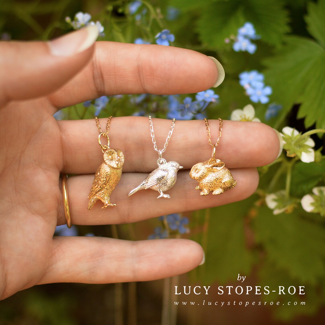 Handmade Silver/gold Bunny Rabbit Pendant and Chain - Etsy