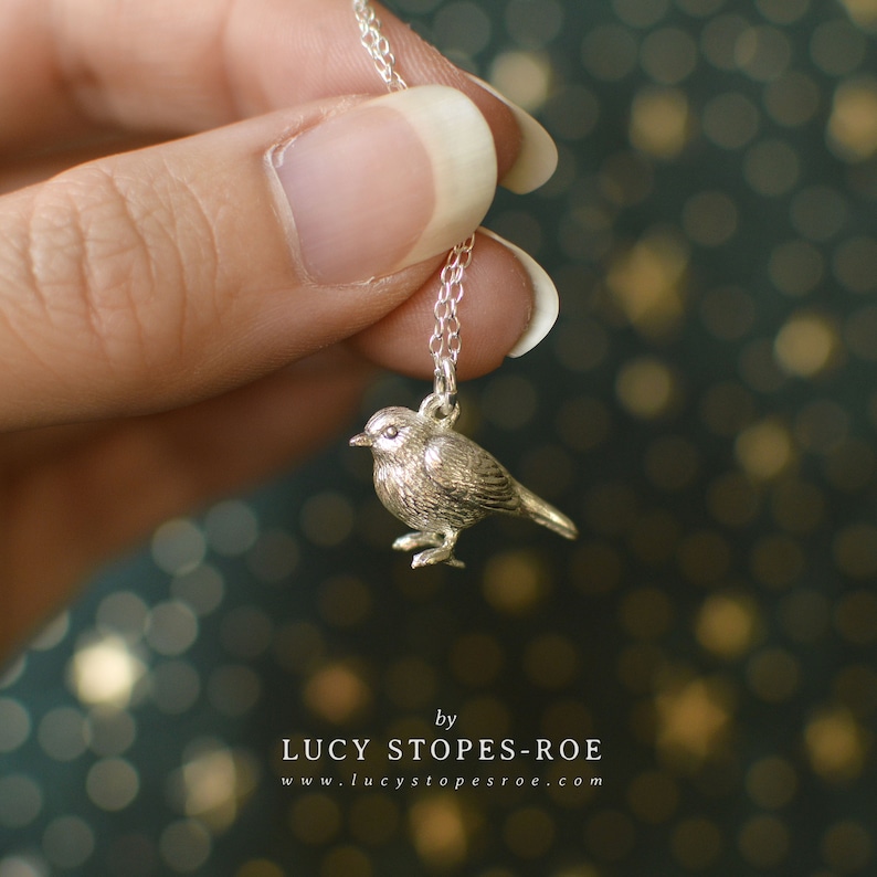 Handmade Gold/silver/solid 9ct Gold Robin Pendant and Chain - Etsy UK