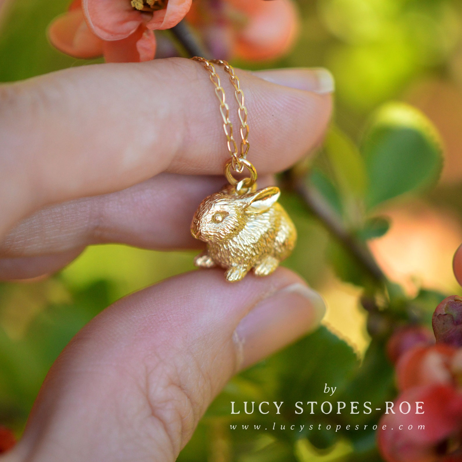 Handmade Silver/gold Bunny Rabbit Pendant and Chain - Etsy