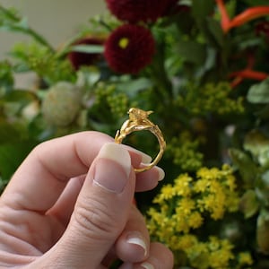 Handmade Silver/gold Plated Robin Ring - Etsy