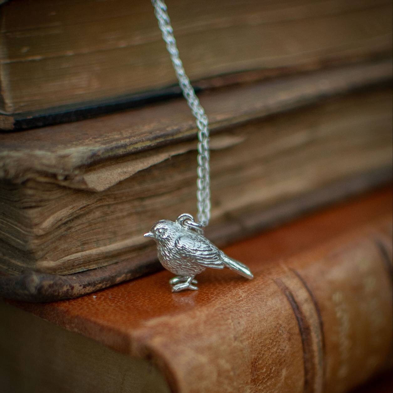 Handmade Gold/silver/solid 9ct Gold Robin Pendant and Chain - Etsy UK