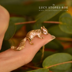 Handmade Gold/silver Squirrel Pendant and Chain - Etsy