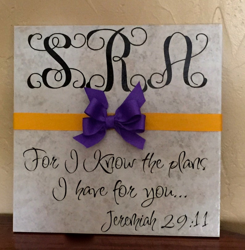Graduation Personalized Monogrammed Decorative Tile - Etsy