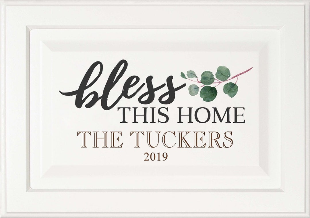 Bless This Home Personalized Laser Engraved Wood Door Sign - Etsy