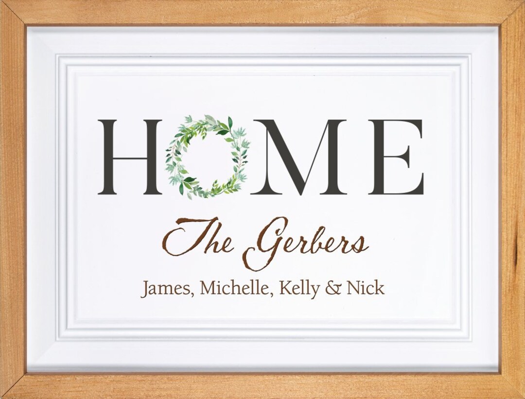 Personalized Engraved Home Sign Framed Home Sign Custom Home - Etsy