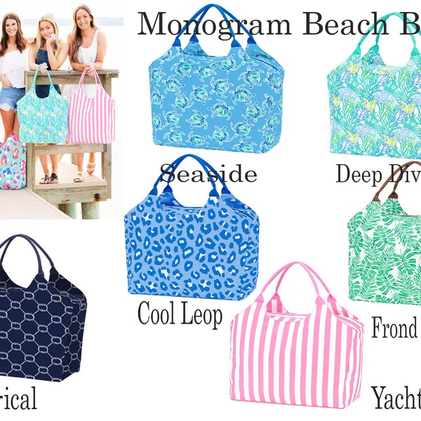 Monogram Beach Bag - Etsy